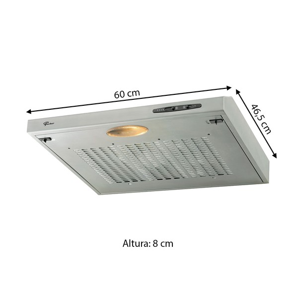 Coifa Depurador Power Steel 60cm 220v Inox - Fischer